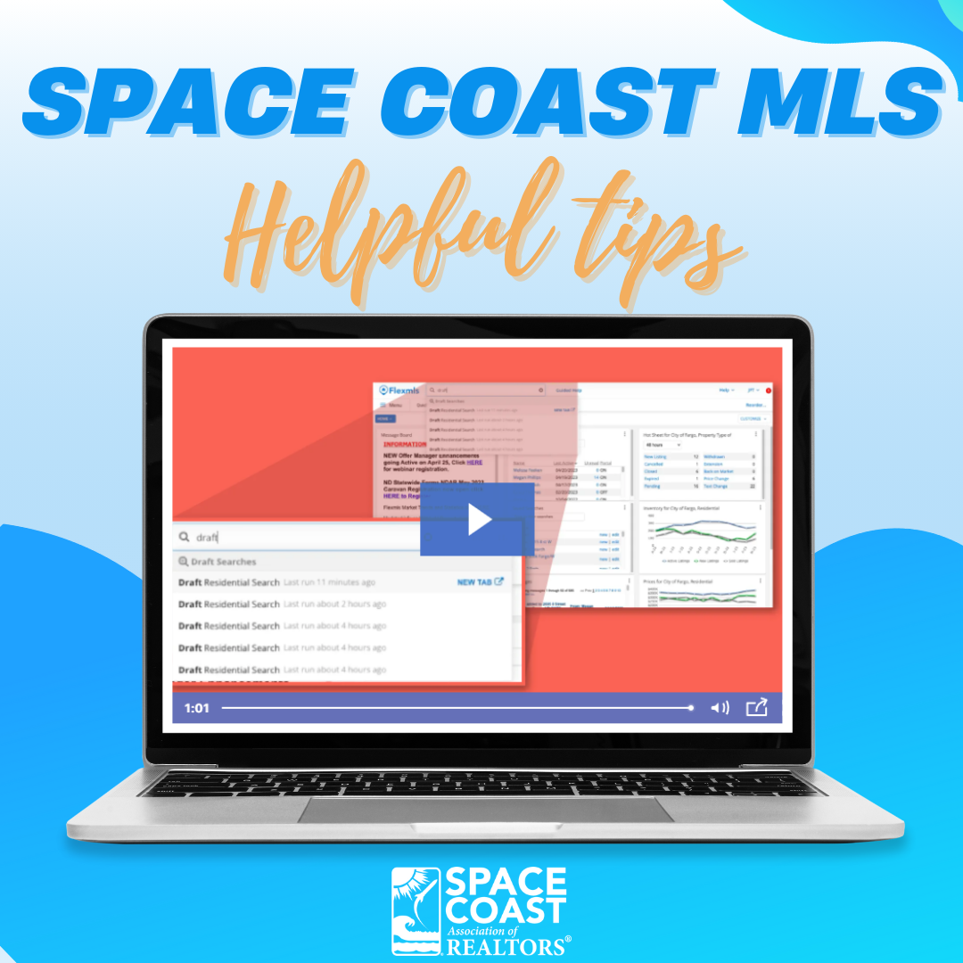 Space Coast MLS® Tip: Access Draft Searches
